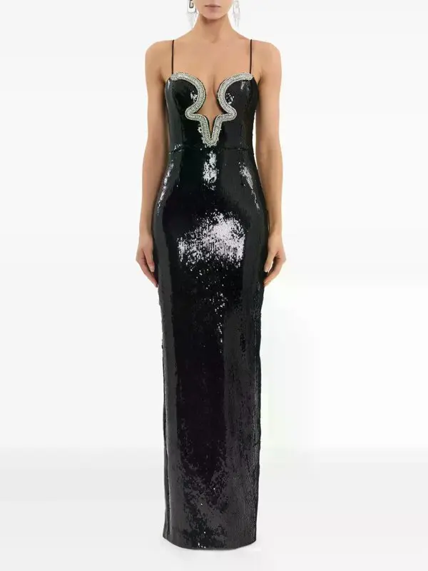 black sequin snake dress Reserved ** RARE Sequined Snake Dress / Unique Sequin Dress / Matte Black  Sequined Embellished Midi Gown