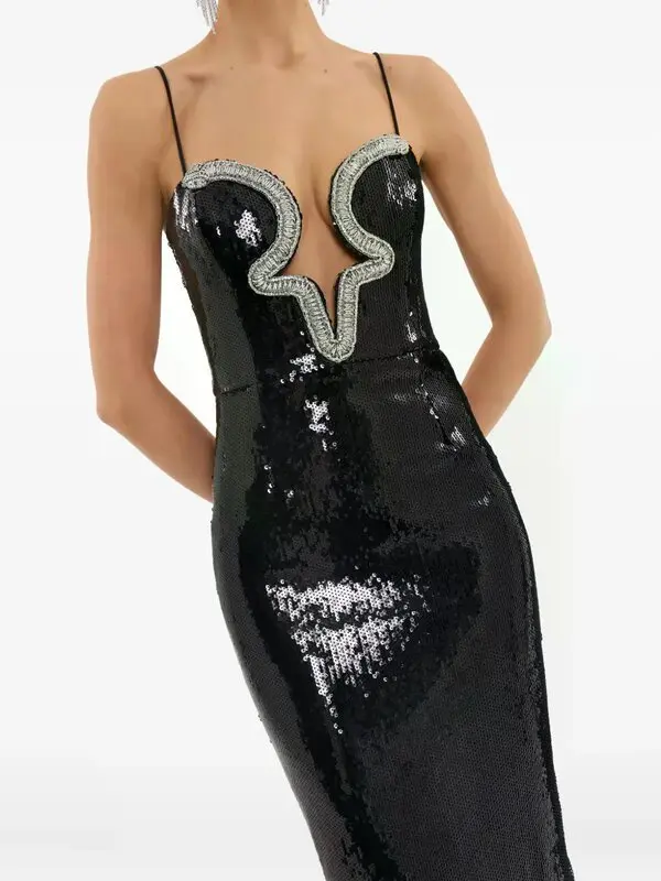 rebecca vallance black sequin dress Neve Mini Dress Black Size 10