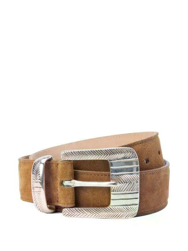 L'Agence Aya Suede Western Belt - Brown