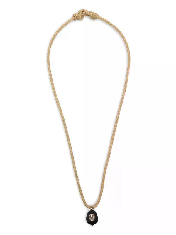 DEZSO 18k Rose Gold Coquito Diamond Necklace - Pink