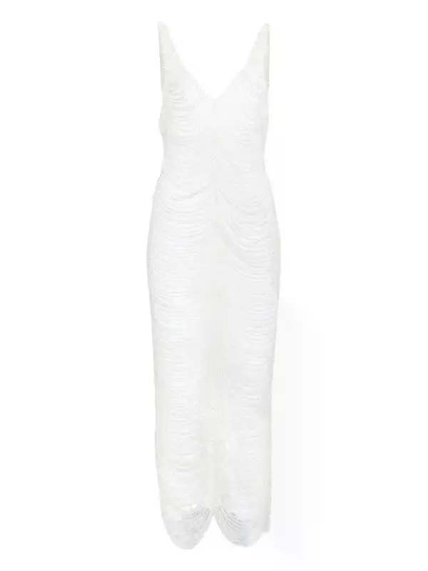 Giuseppe Di Morabito Beaded V-neck Dress