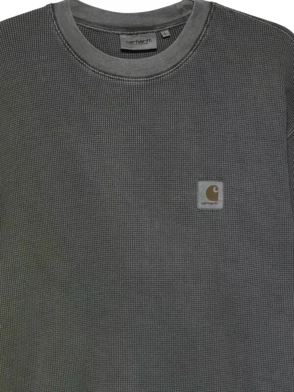 Carhartt Work In Progress Logo-patch Long-sleeve T-shirt - Black
