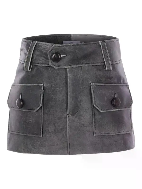 Vaquera Pocket Button Mini Skirt