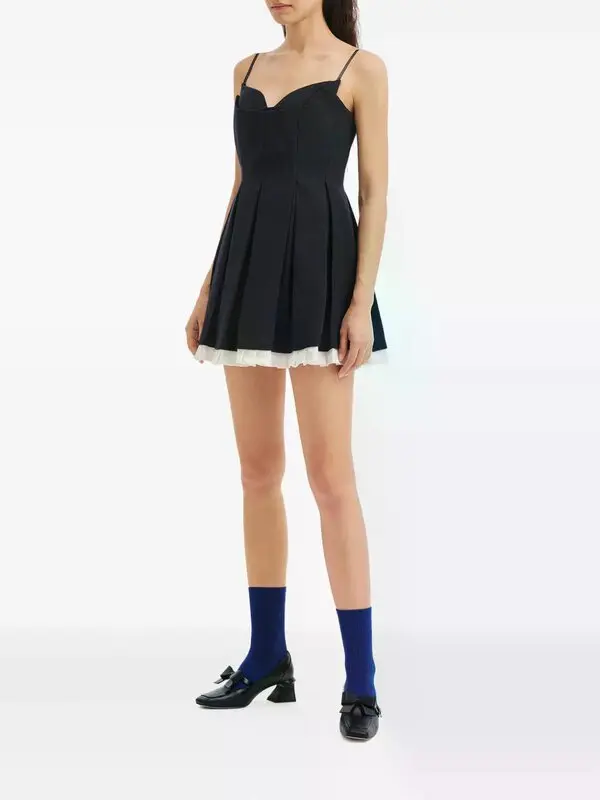 SHUSHU/TONG Pleated Mini Dress - Blue