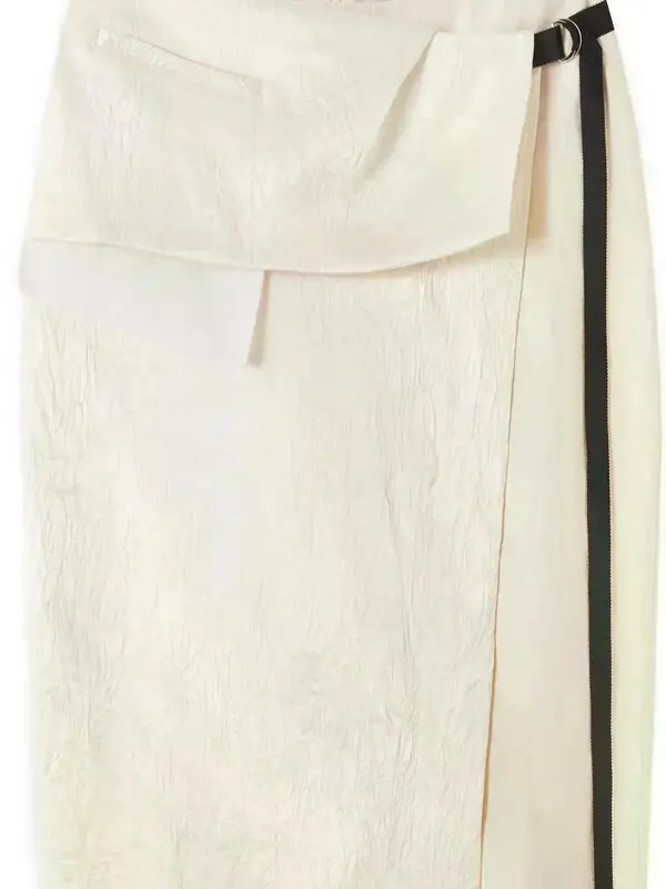 LEE MATHEWS Textured Belted Wrap Skirt