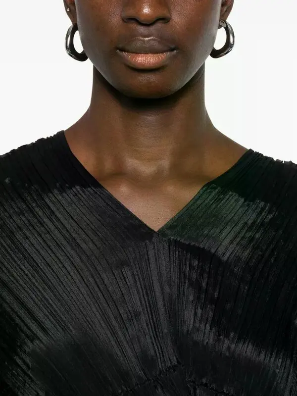 Issey Miyake Asymmetric Pleated Blouse