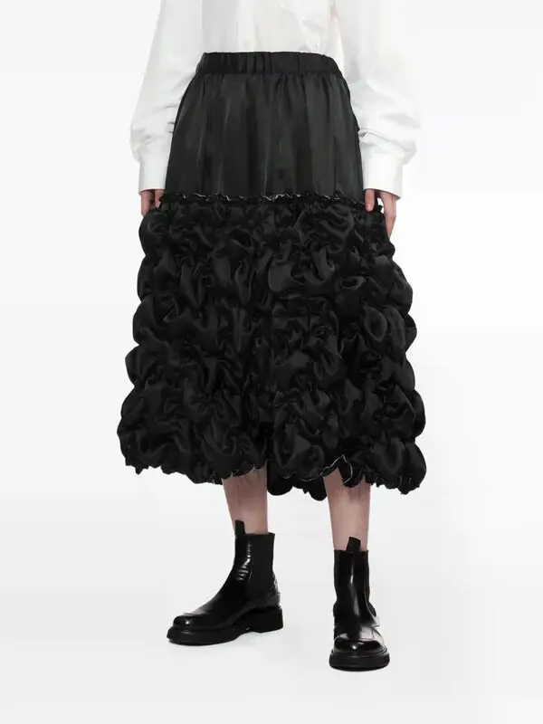 BLACK COMME DES GARÇONS Ruffled Midi Skirt