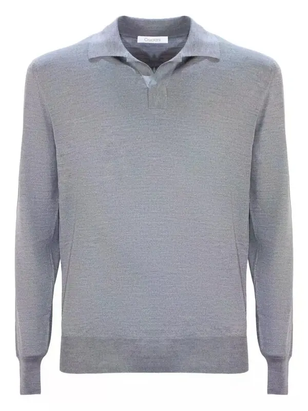 CRUCIANI Long-sleeve Polo Sweater