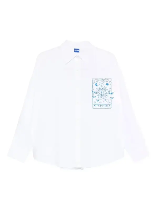 Hugo Sun-print Long-sleeved Shirt