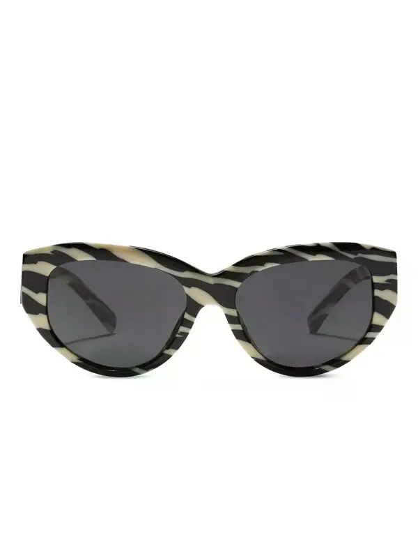 Dolce & Gabbana Geometric Zebra-print Sunglasses - Black