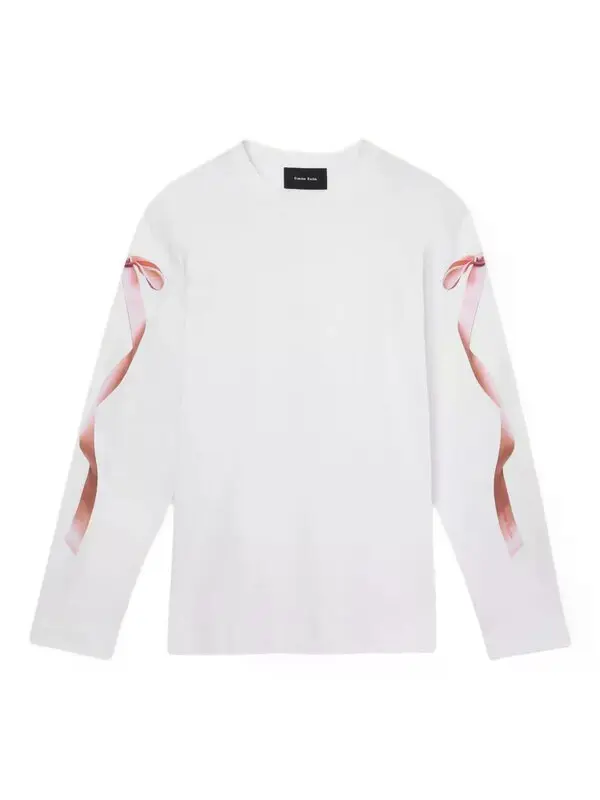 Simone Rocha Ribbon Detail Long-sleeve Sweatshirt
