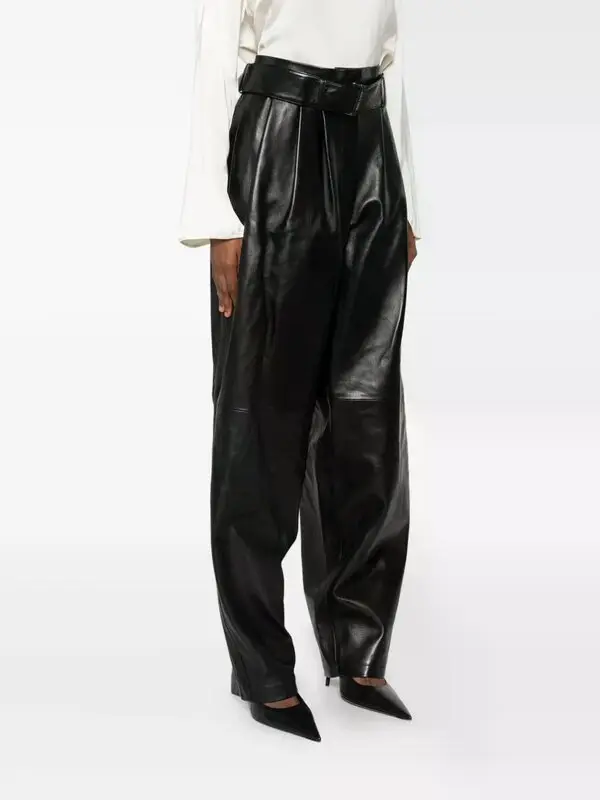 Magda Butrym Belted Leather Trousers