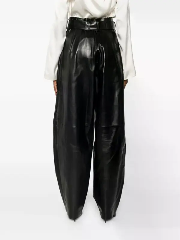 Magda Butrym Belted Leather Trousers