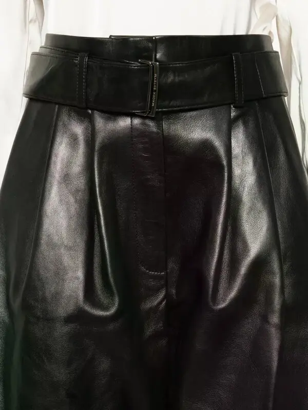 Magda Butrym Belted Leather Trousers