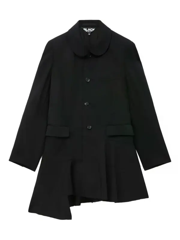 BLACK COMME DES GARÇONS Peplum Hem Coat