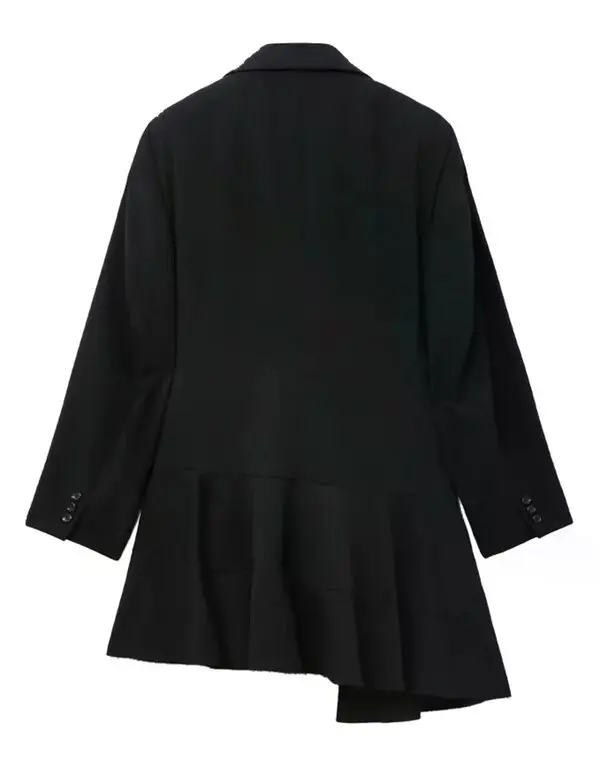 BLACK COMME DES GARÇONS Peplum Hem Coat