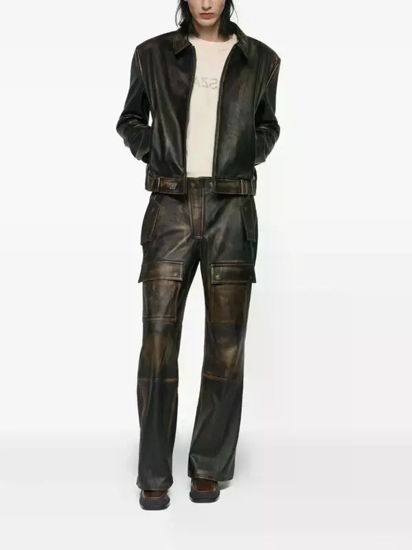 MISBHV Leather Moto Cargo Trousers
