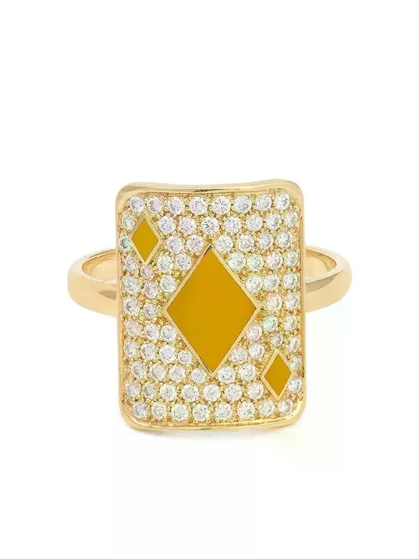 MYSTERYJOY 18k Yellow Diamond Honneur Ring - Gold
