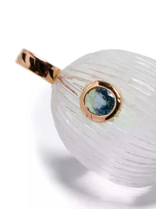 DEZSO 18k Rose Gold Coquito Sapphire Pendant