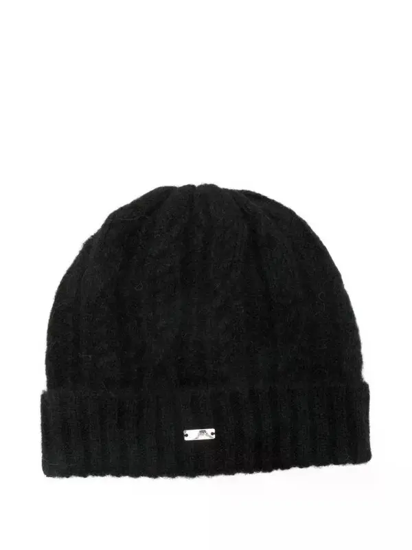 Herno Logo-plaque Beanie - Black