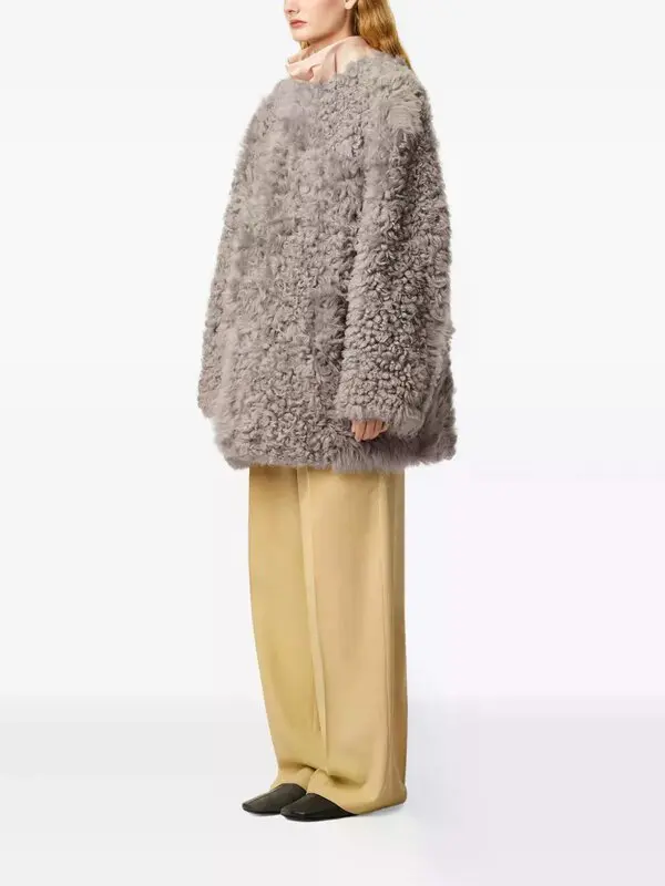 Ami Shearling Coat - Grey