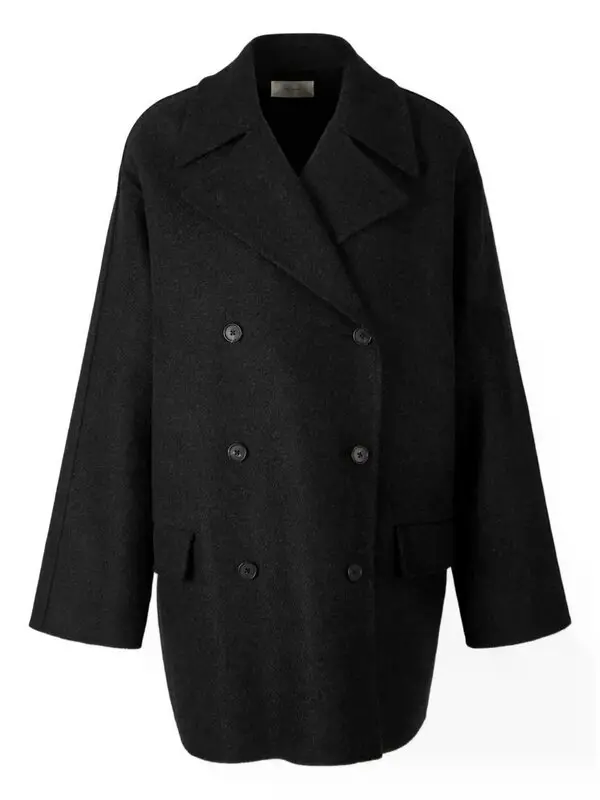 THE ROW High-collar Double-breasted Long Coat