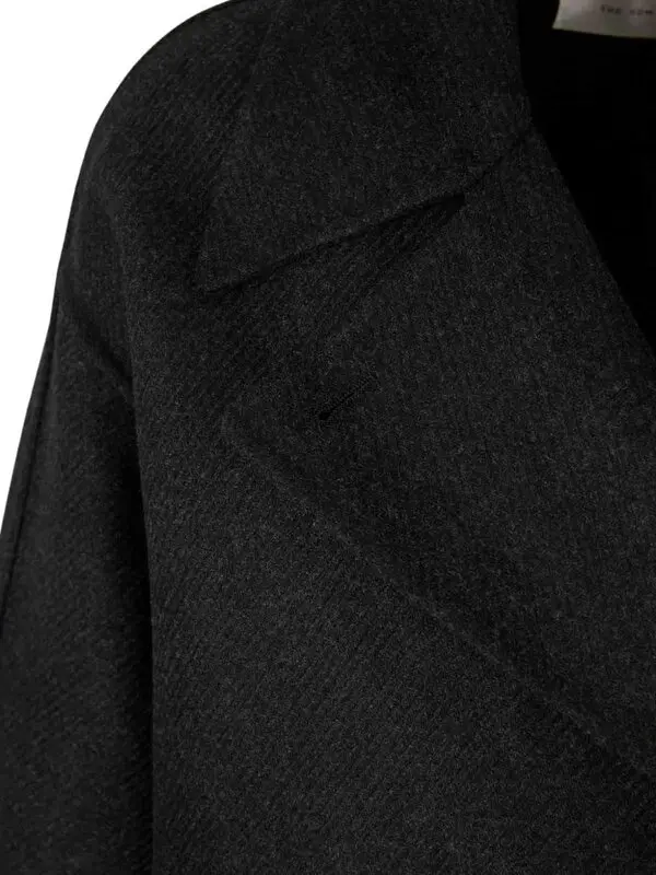 THE ROW High-collar Double-breasted Long Coat