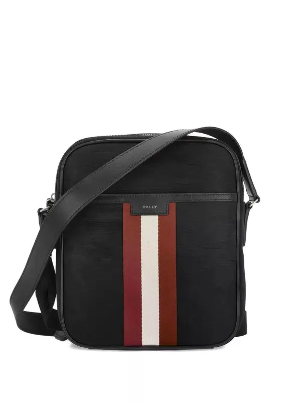 Bally Striped Messenger Bag - Black