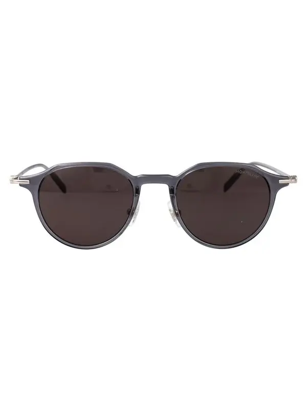 Montblanc Round Frame Sunglasses - Grey-silver-grey