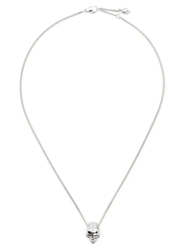 Alexander McQueen Skull Pendant Necklace - Silver