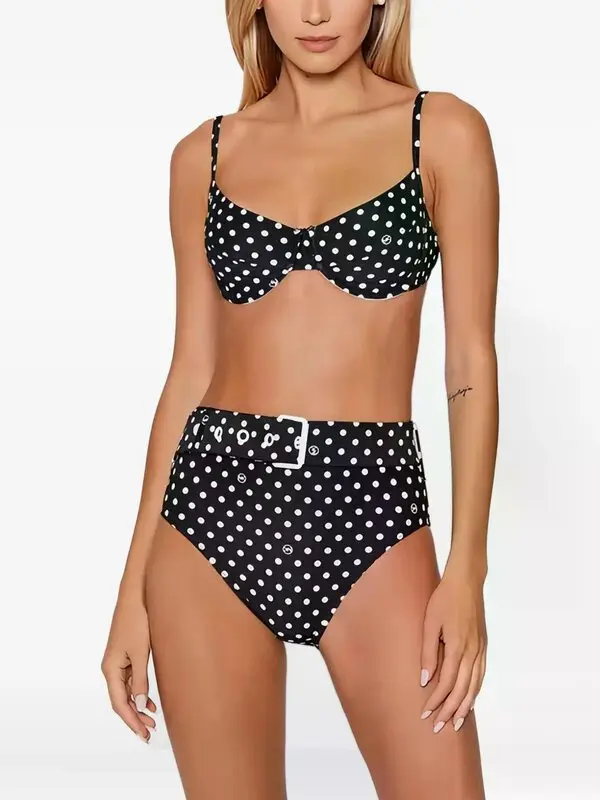Michael Kors Polka-dot Belted Bikini