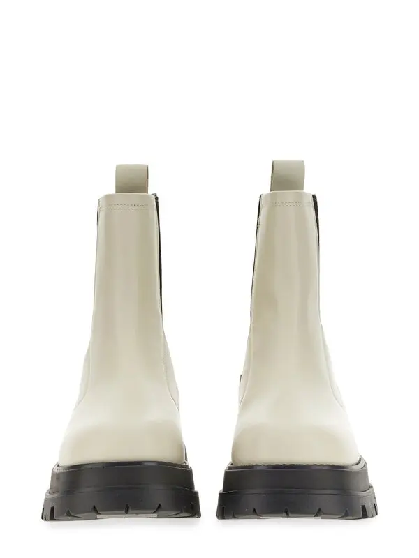 Ash Elite Leather Chelsea Boots - White