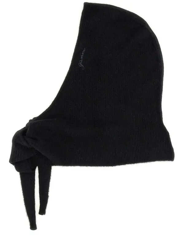 GANNI Wool Balaclava - Black