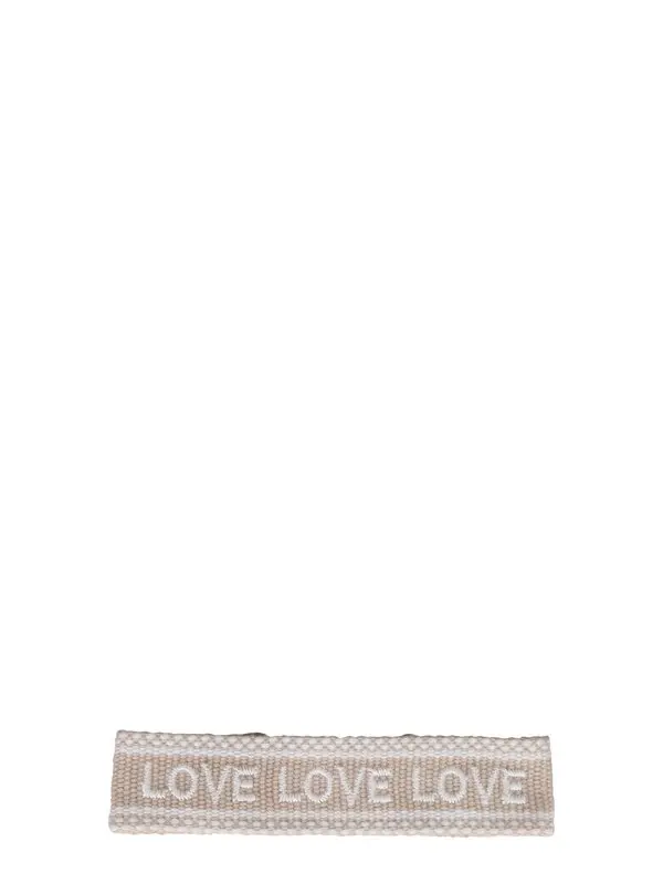 LABEL K Braided Fabric Bracelet - Beige
