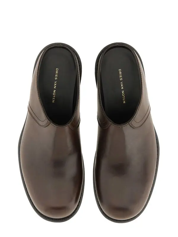 Dries Van Noten Leather Clogs