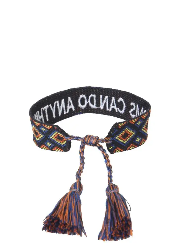LABEL K Braided Fabric Bracelet - Multicolour