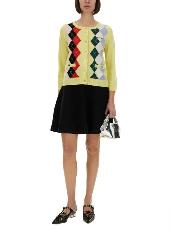 GANNI Jacquard Cashmere Cardigan - Multicolour