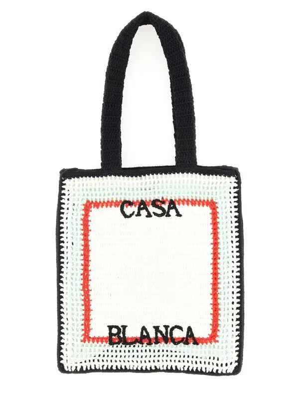 Casablanca Crochet Bag - White