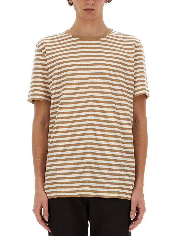 BOSS Striped T-shirt - Beige