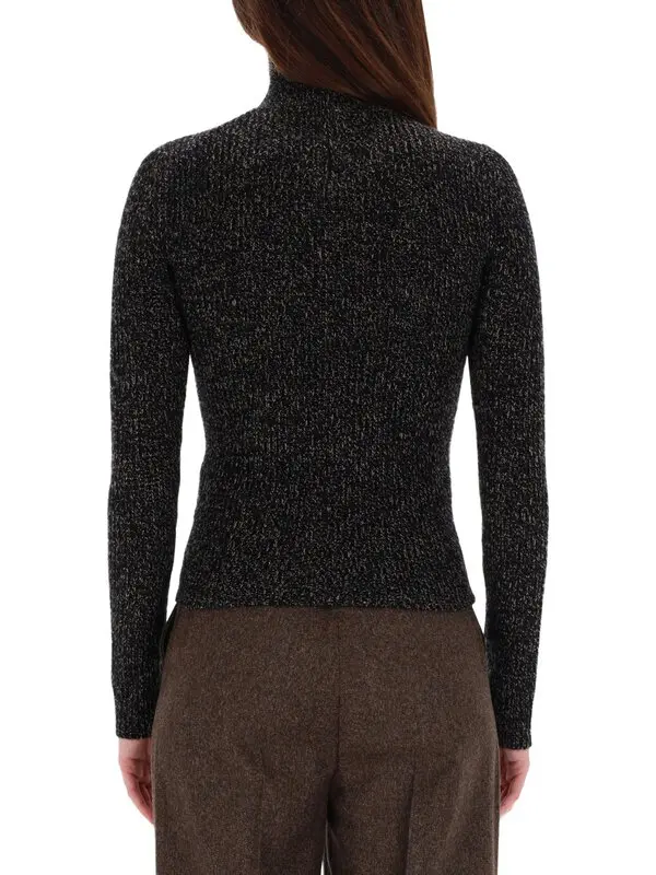 Max Mara Wool And Cashmere Mouliné Turtleneck