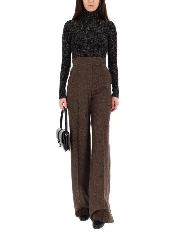 Max Mara Wool And Cashmere Mouliné Turtleneck