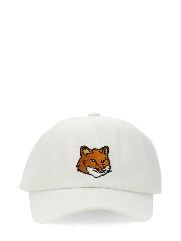 Maison Kitsuné Cotton Baseball Cap - White