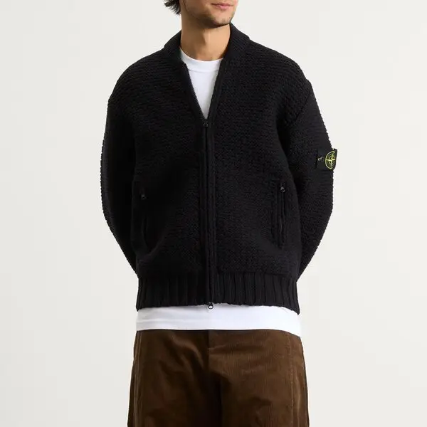 Stone Island Pure Wool Bomber Jacket