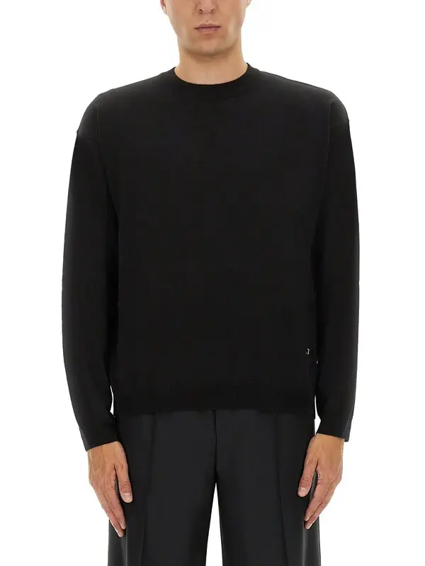 Moschino Wool And Silk Pullover - Black