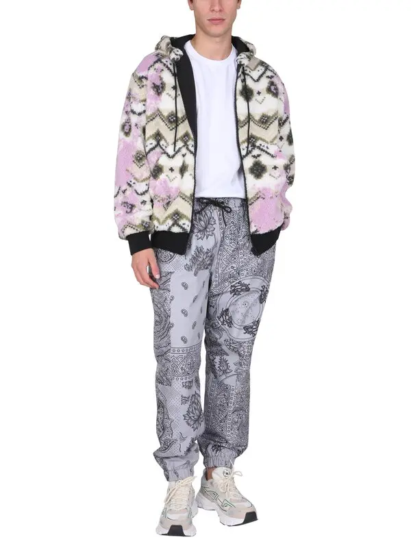 MSGM Fleece Sherpa Jacket - Multicolour