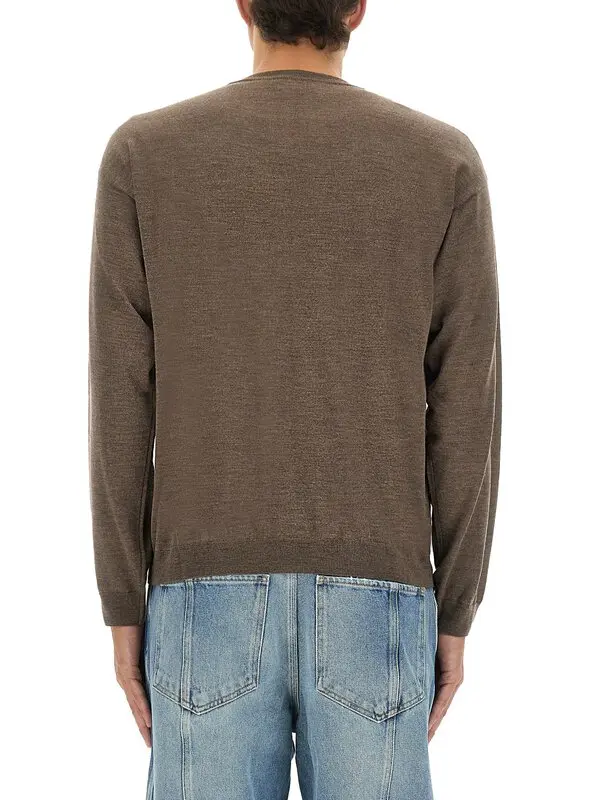 Moschino Wool And Silk Pullover - Brown