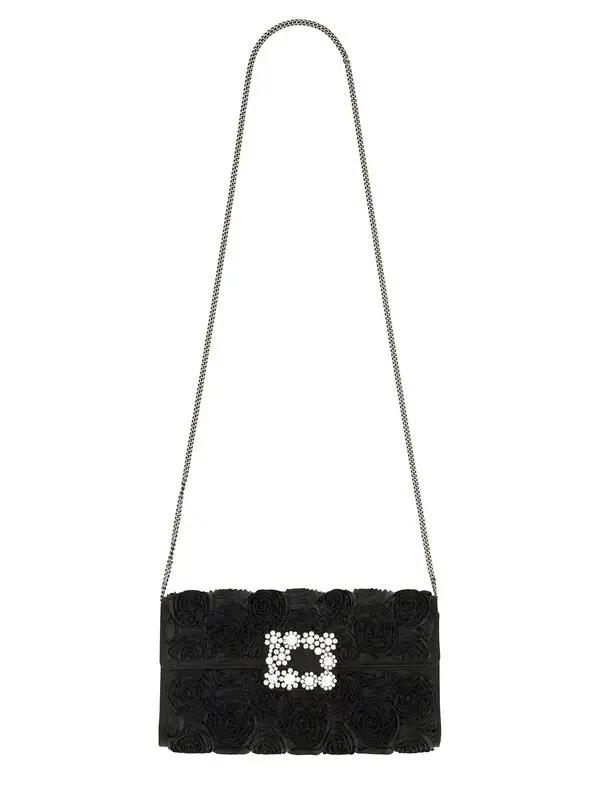 ROGER VIVIER Efflorescence Clutch - Black