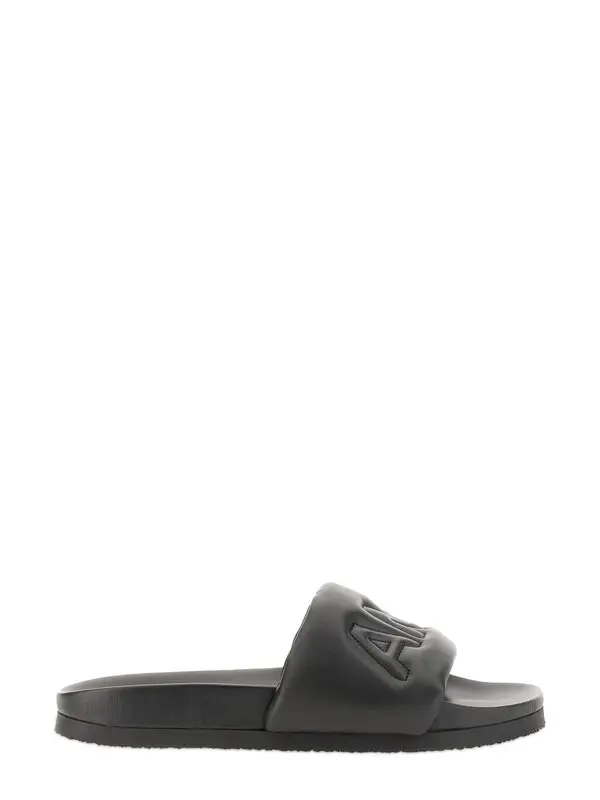 AMBUSH Leather Slide Sandal - Black