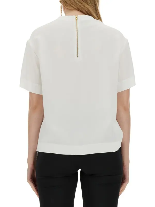 Moschino Satin Blouse Still Life With Heart