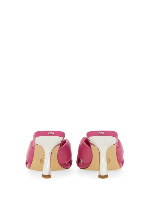 Michael Kors Elena Leather Sandals - Fuchsia